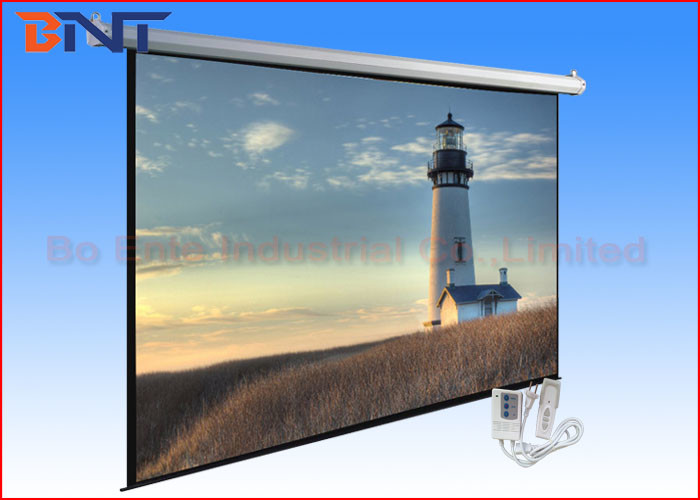 100 Inch Electric Projector Screen , Motorized Rear Projection Screen