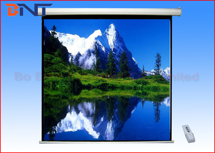 Electric Projector Screen Ceiling Mount 136 Inch For Commercial ...