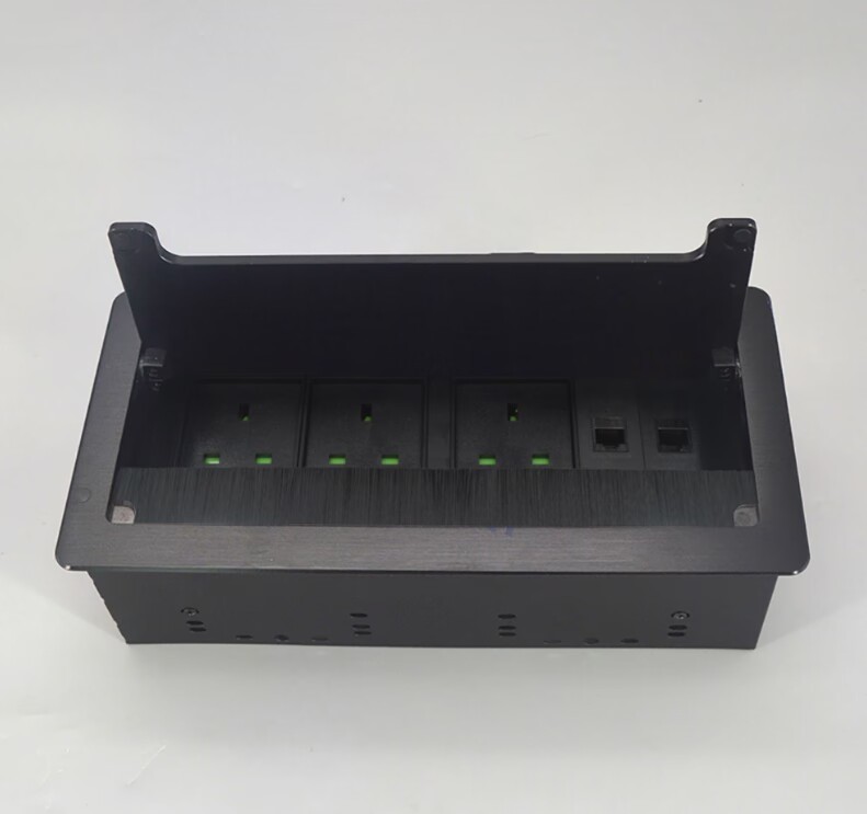 Conference Table Power Outlets Aluminum Alloy Flip Up Socket