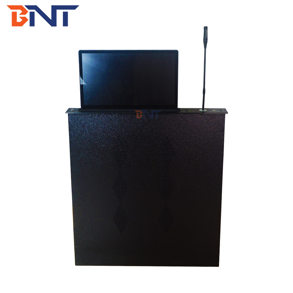 Motorized Microphone Computer Screen Lifter With 15.6 Inch Retractable ...