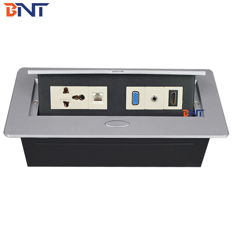 Oval Corner Flip Up Plug Sockets For Office Room / Meeting Room