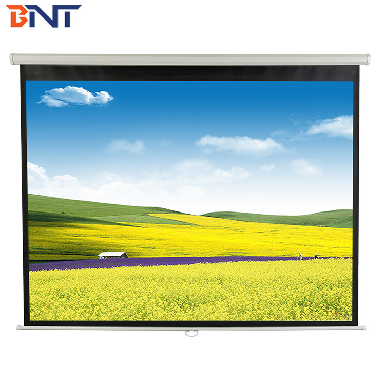Ceiling / Wall Mounted Motorized Projector Screen 136 Inch With Remote ...