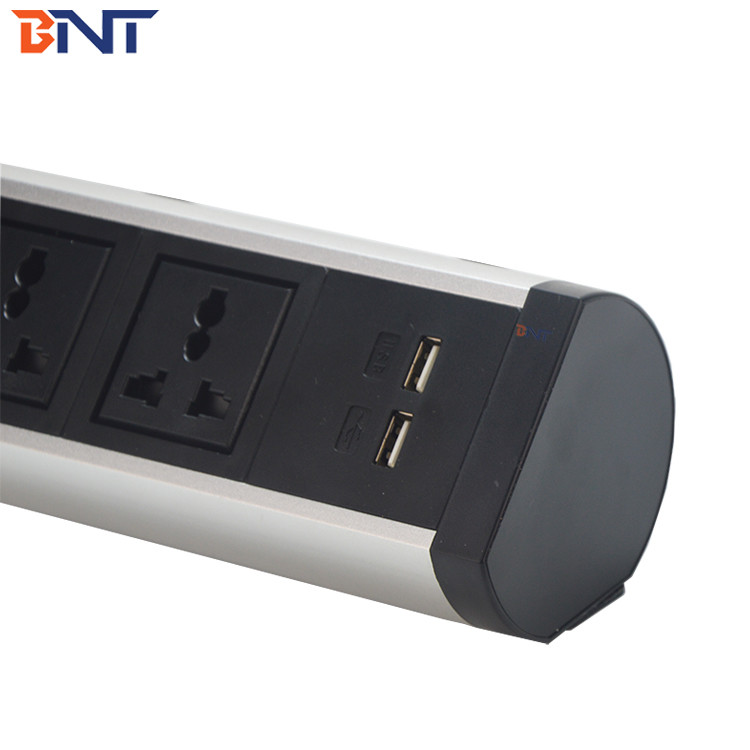Aluminum Alloy Modular desktop Power Outlet , Conference Table Clamp ...