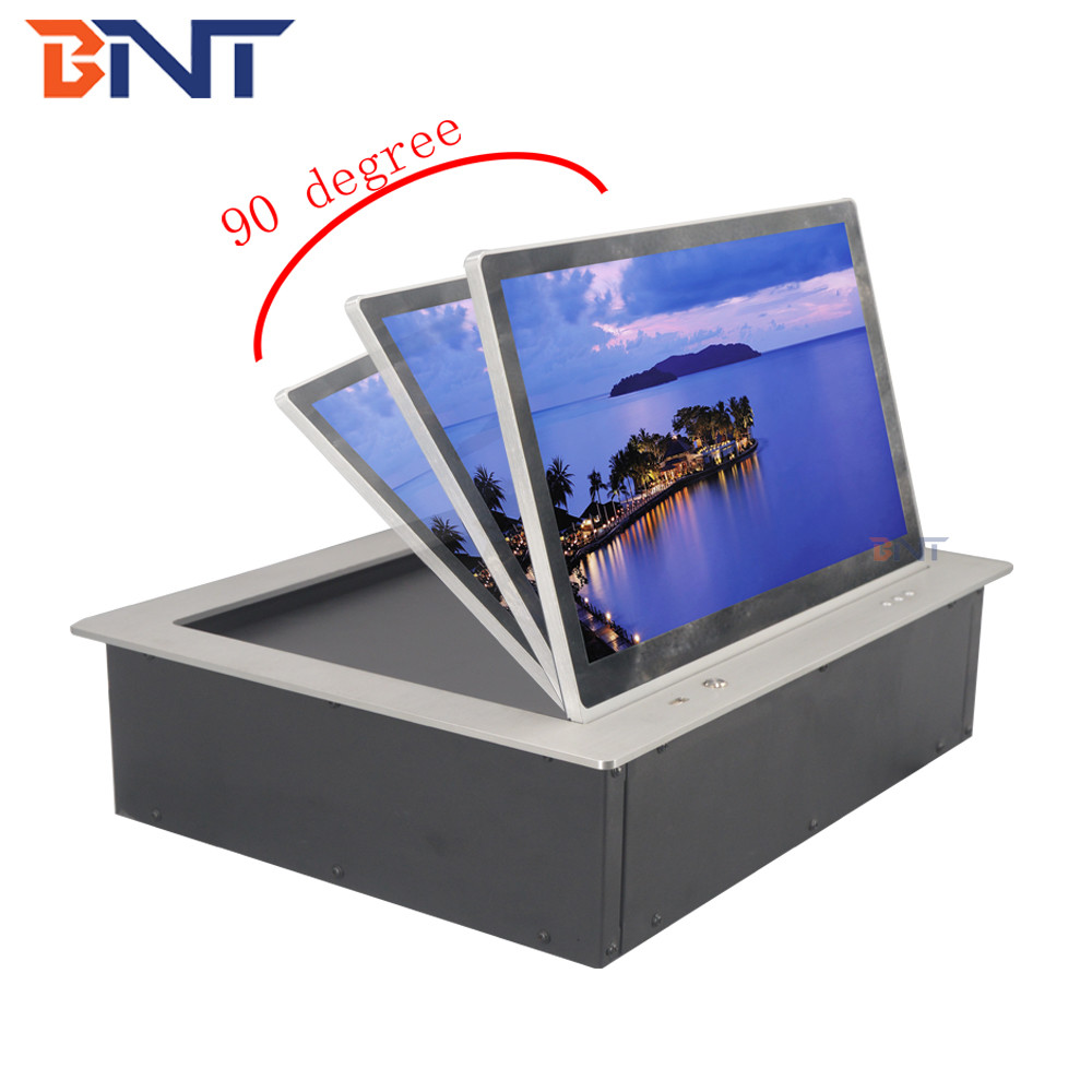Conference System Solution Screen Motorized Monitor Lift With 21.5 Inch ...