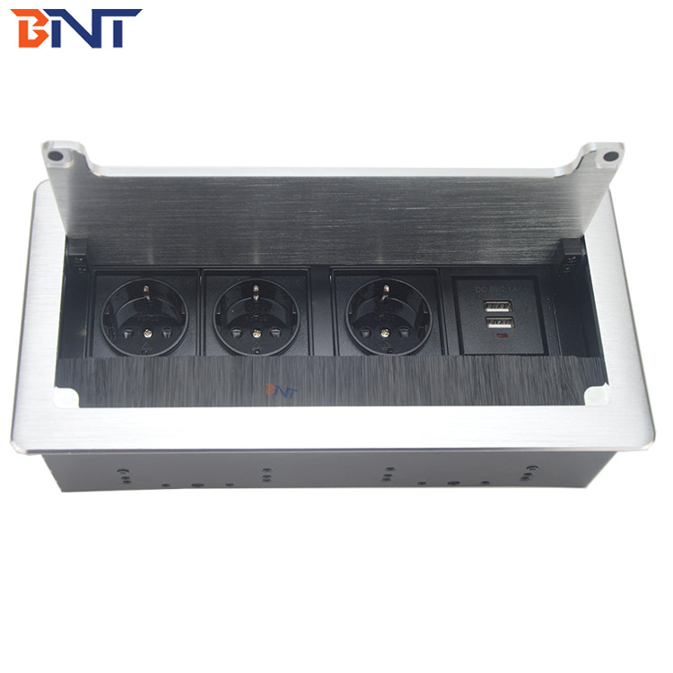 Brush clamshell Brush Hidden Tabletop Socket Outlet For Office ...